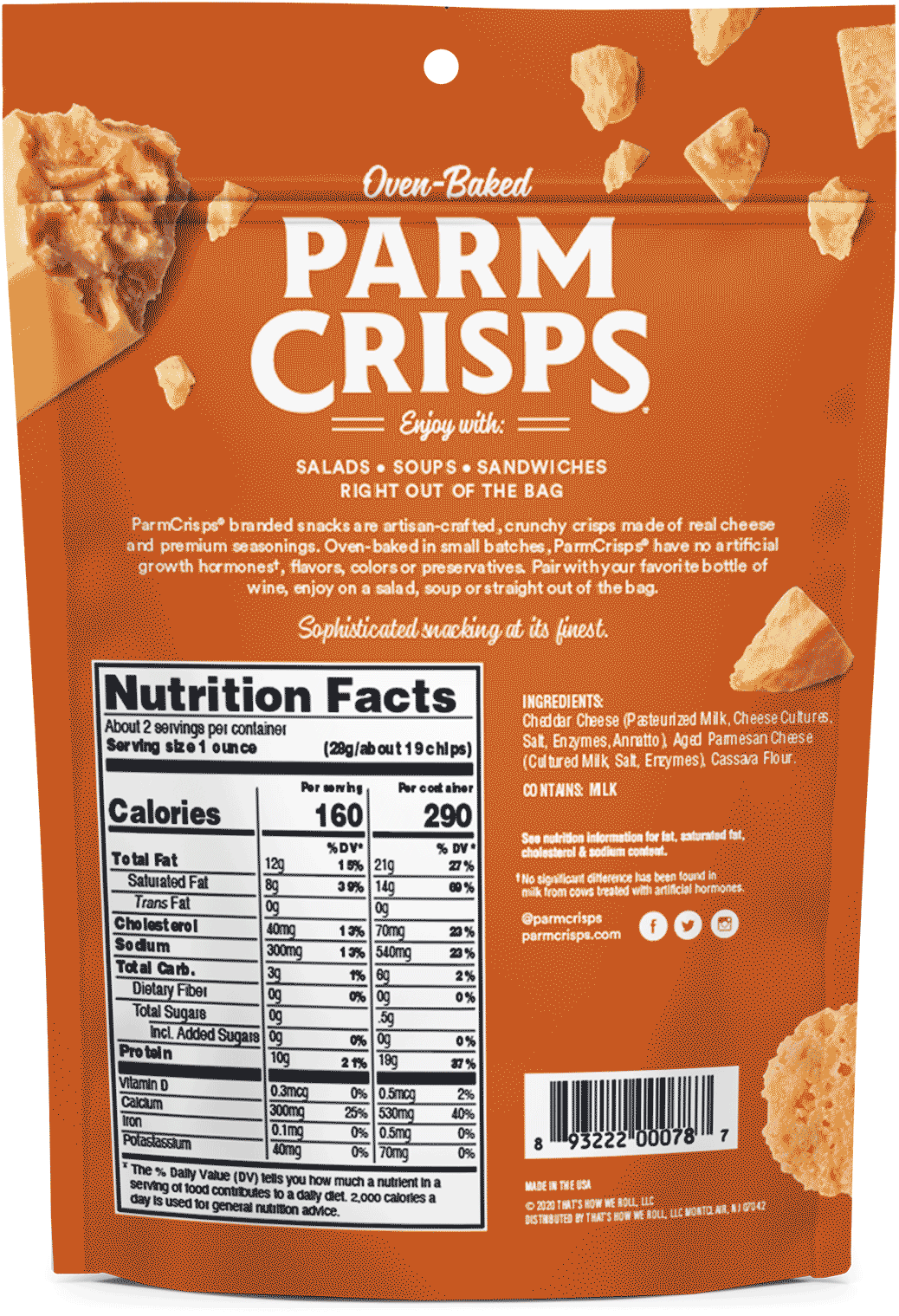 Cheddar Pouch - ParmCrisps